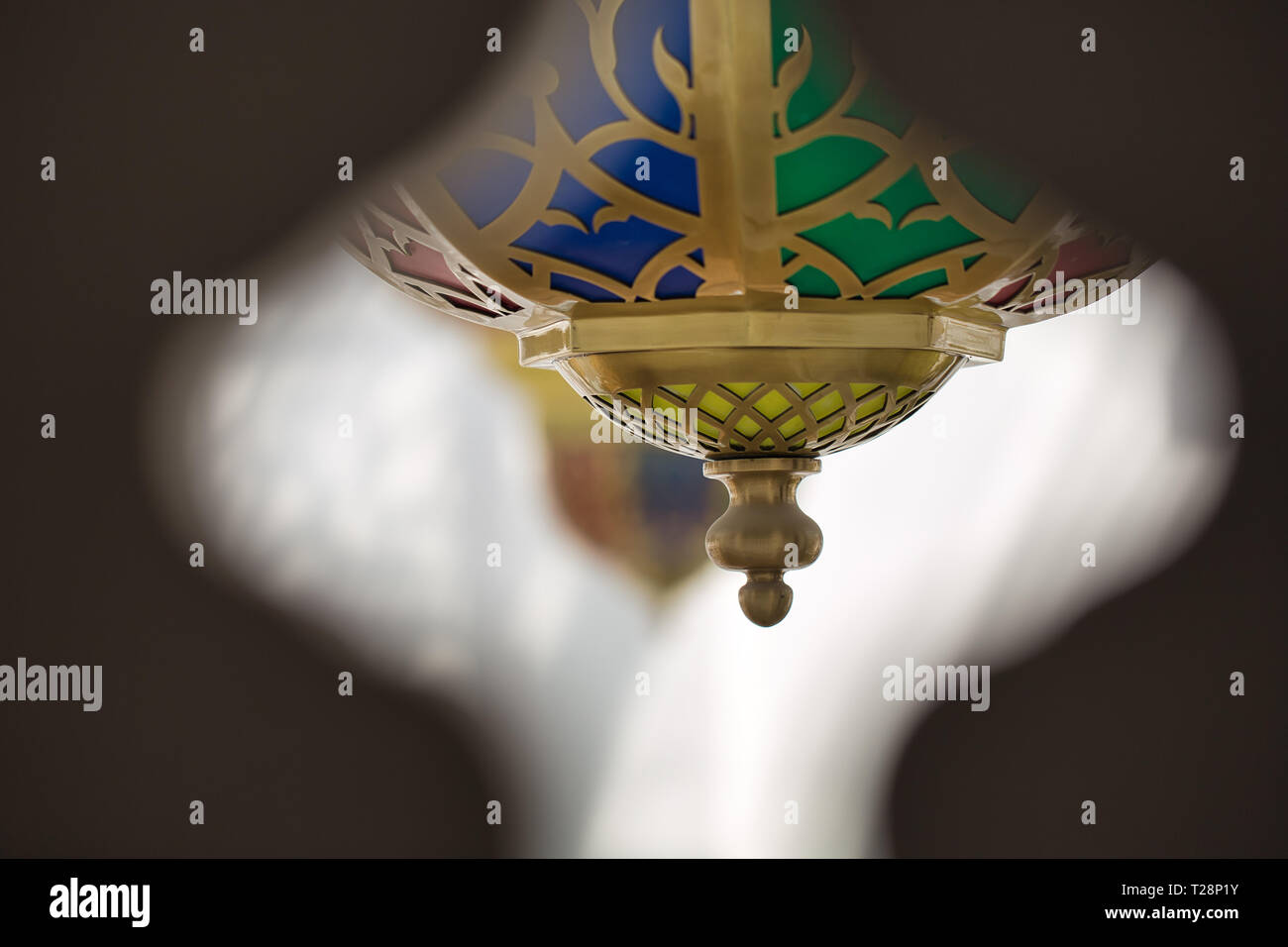 Image of chandelier through terrace Stock Photo - Alamy