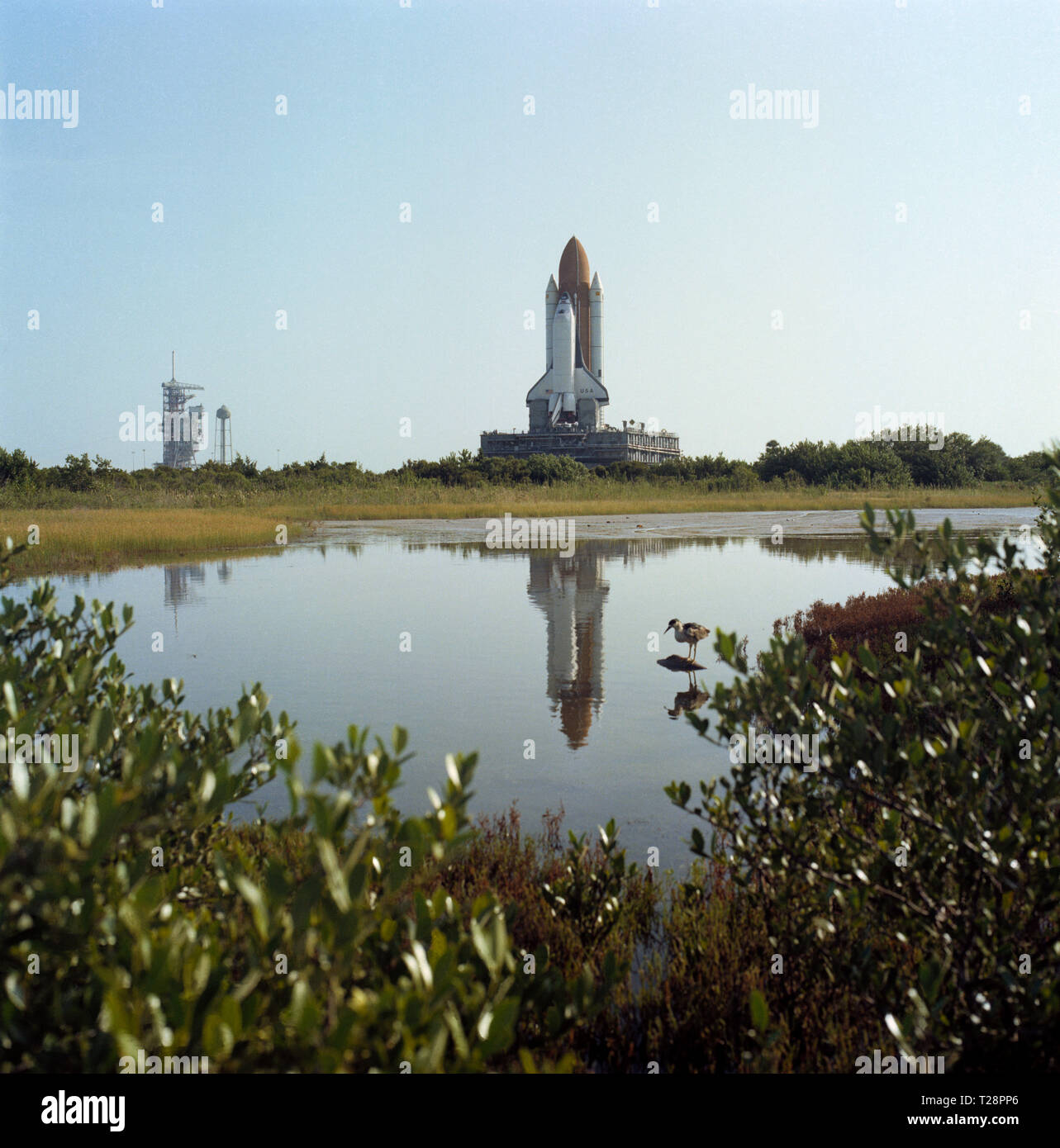 (21 Sept. 1982) --- The space shuttle Columbia makes its slow 3 ? mile ...