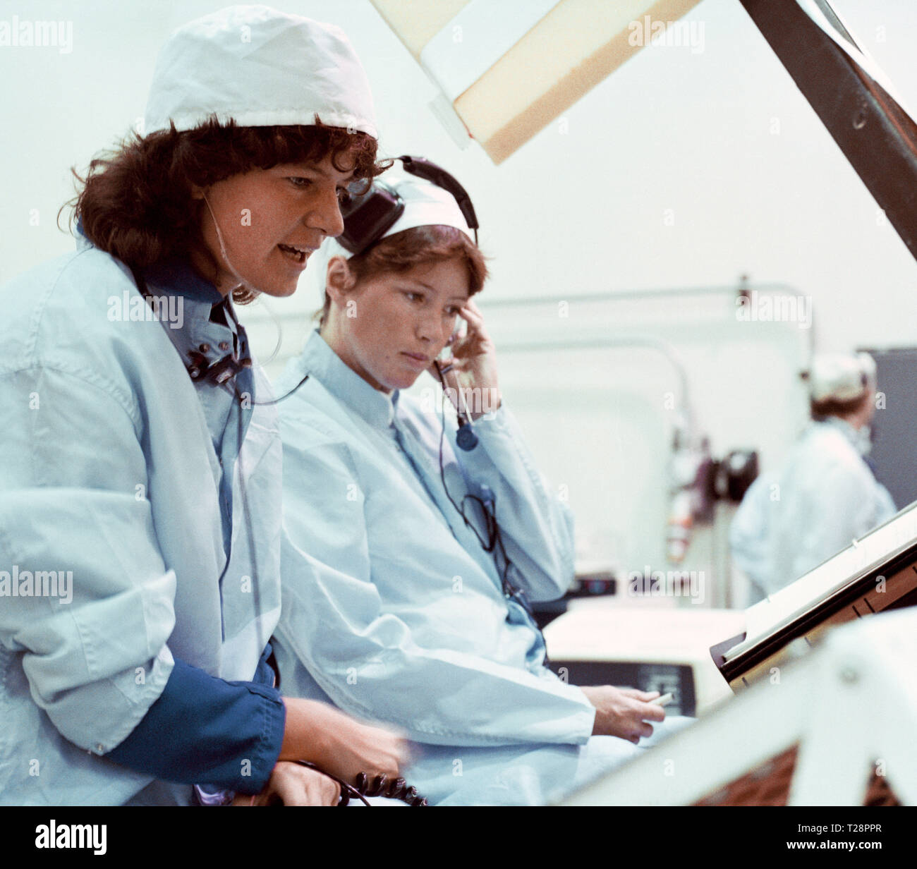 (5 May 1983) --- Astronaut Sally K. Ride (left) participates in a ...