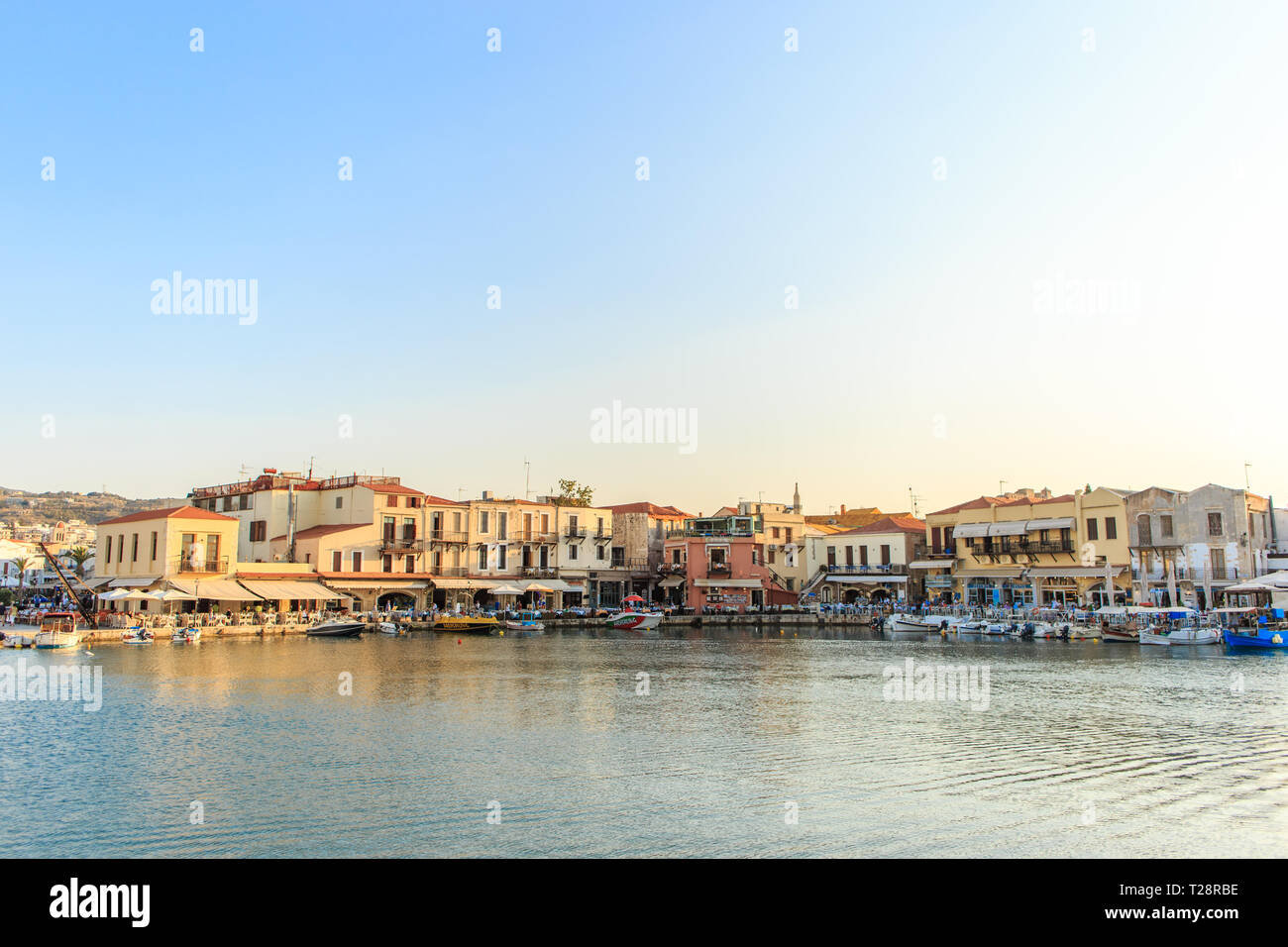 The old venetian port in Rethymno, Crete island, Greece Stock Photo - Alamy