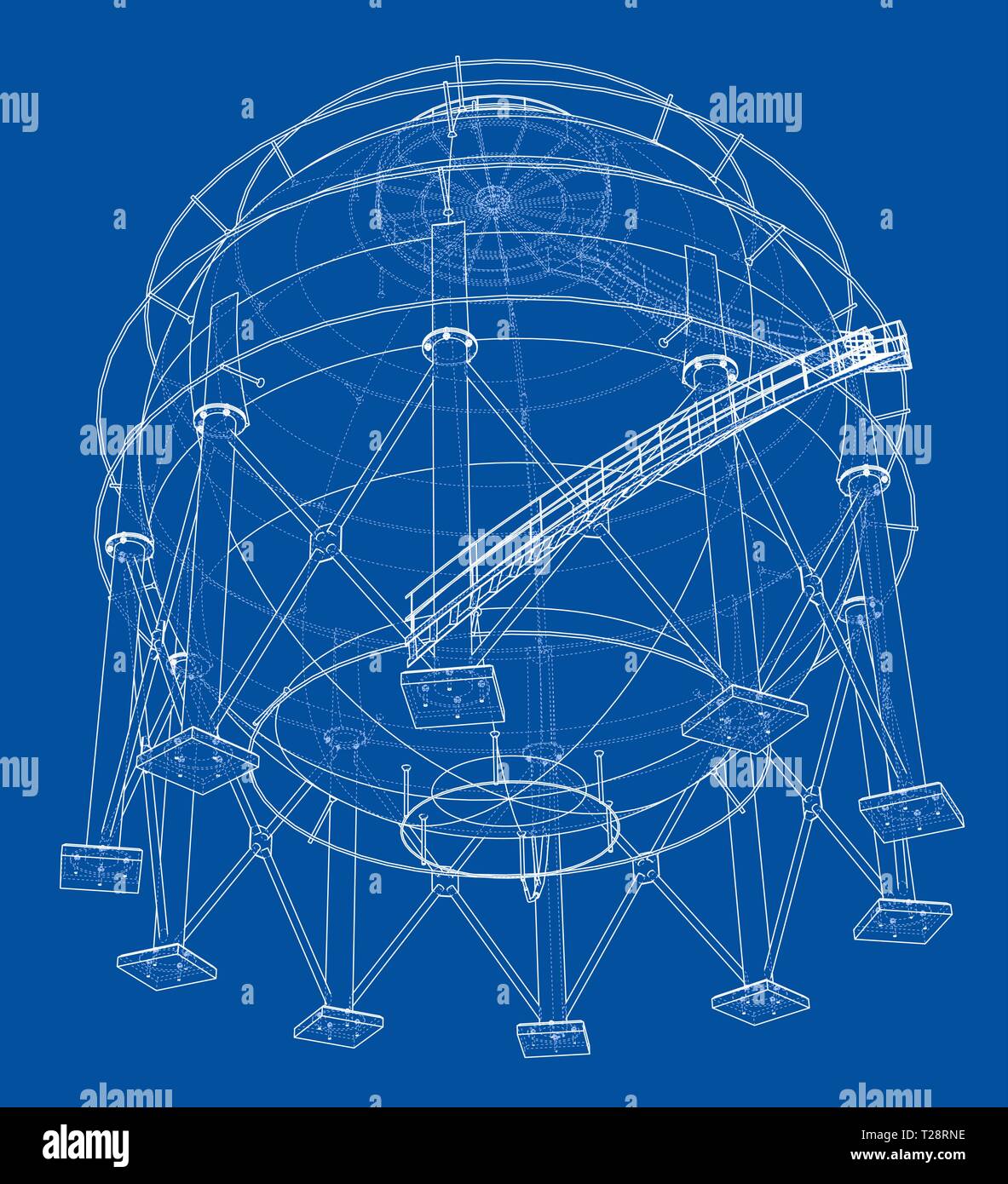 Spherical gas tank outline. Vector Stock Vector Image & Art - Alamy