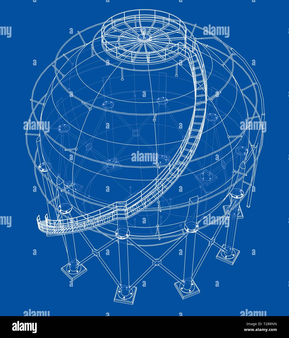 Spherical gas tank outline. Vector Stock Vector Image & Art - Alamy