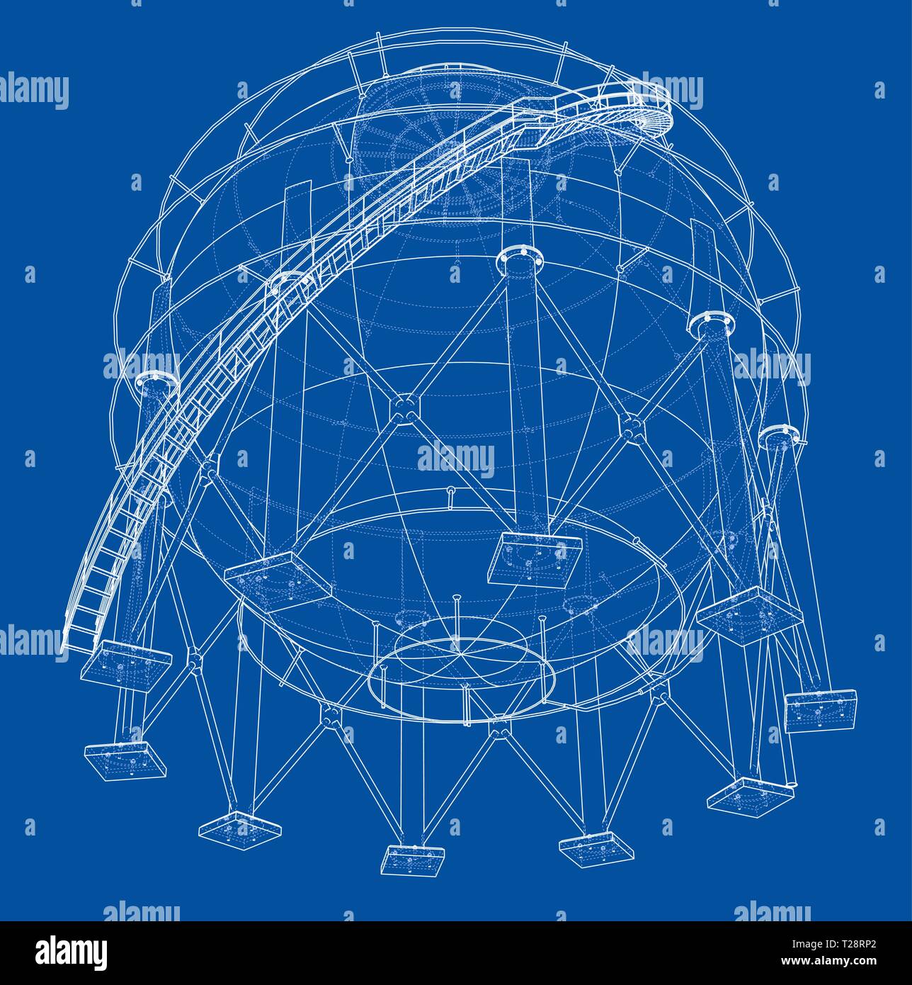 Spherical gas tank outline. Vector Stock Vector Image & Art - Alamy
