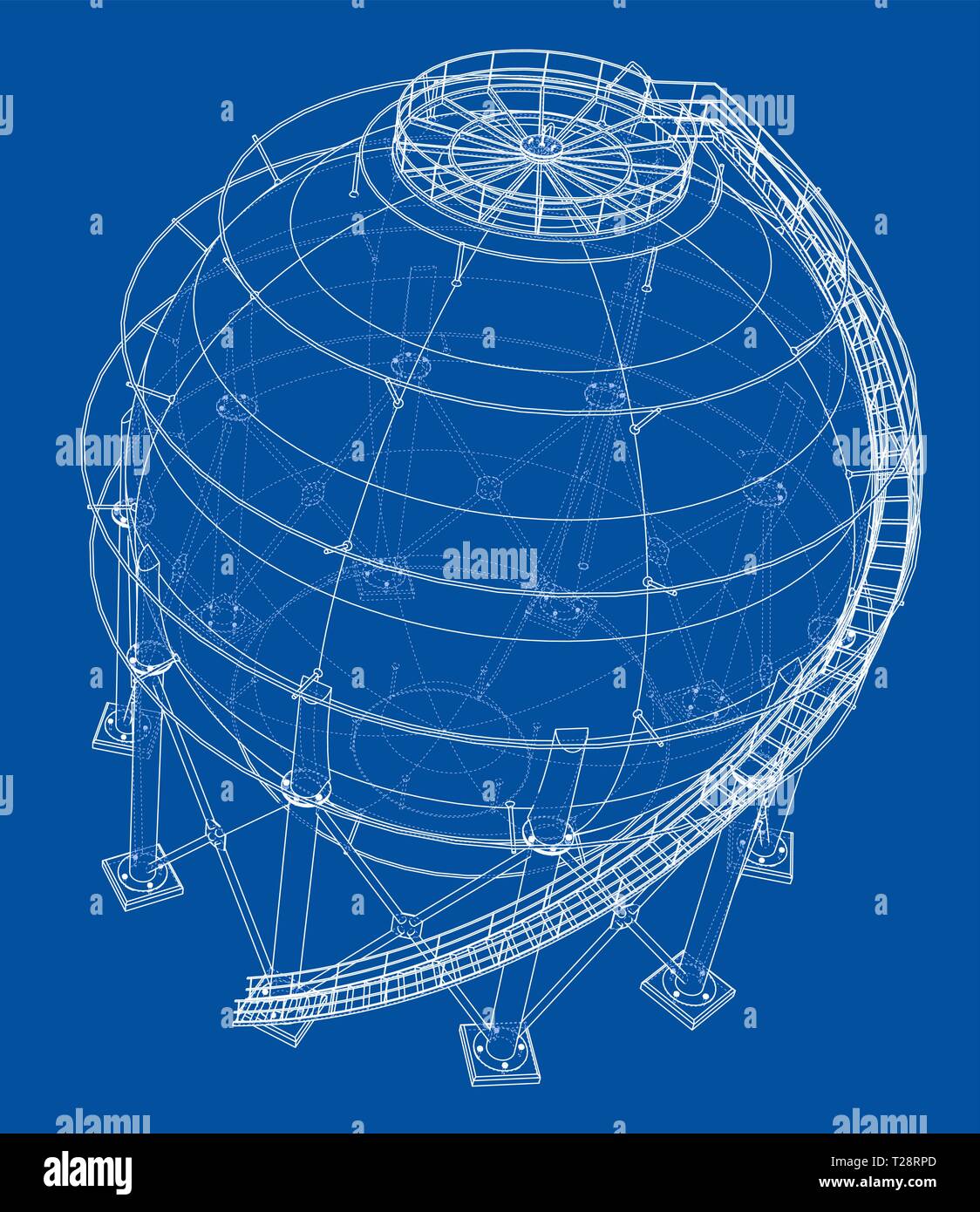 Spherical gas tank outline. Vector Stock Vector Image & Art - Alamy