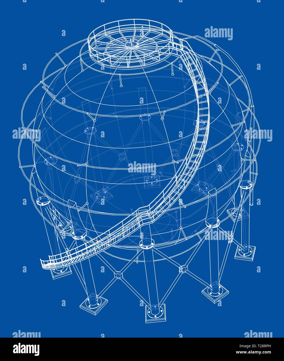 Spherical gas tank outline. Vector Stock Vector Image & Art - Alamy