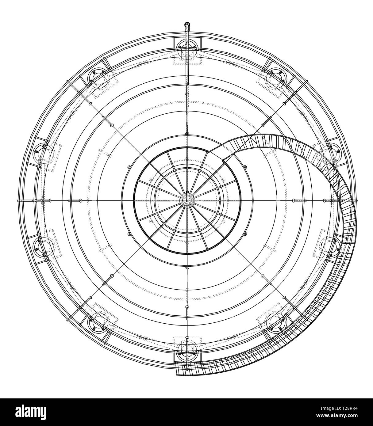 Spherical gas tank outline. Vector Stock Vector Image & Art - Alamy