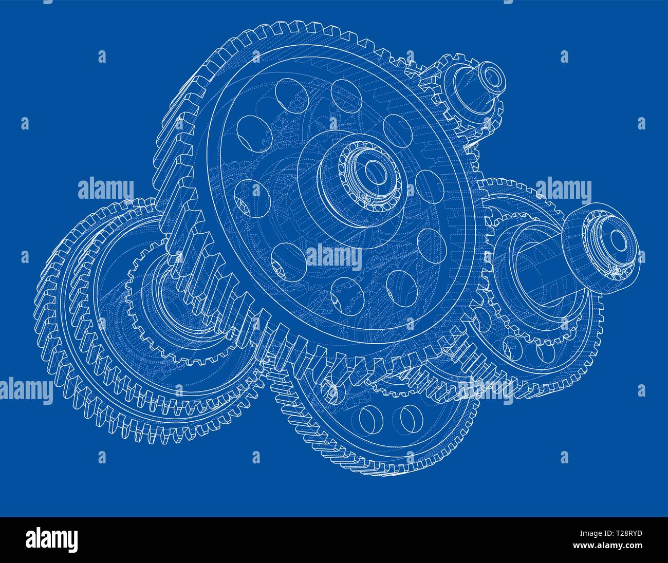 Mechanical line drawing hi-res stock photography and images - Alamy