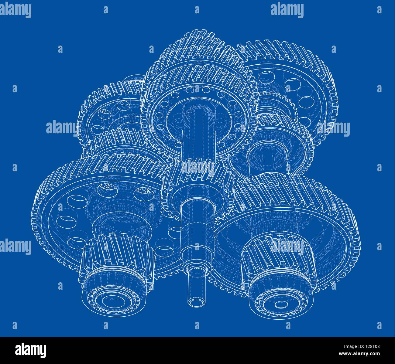 Outline gearbox concept. Vector Stock Vector Image & Art - Alamy