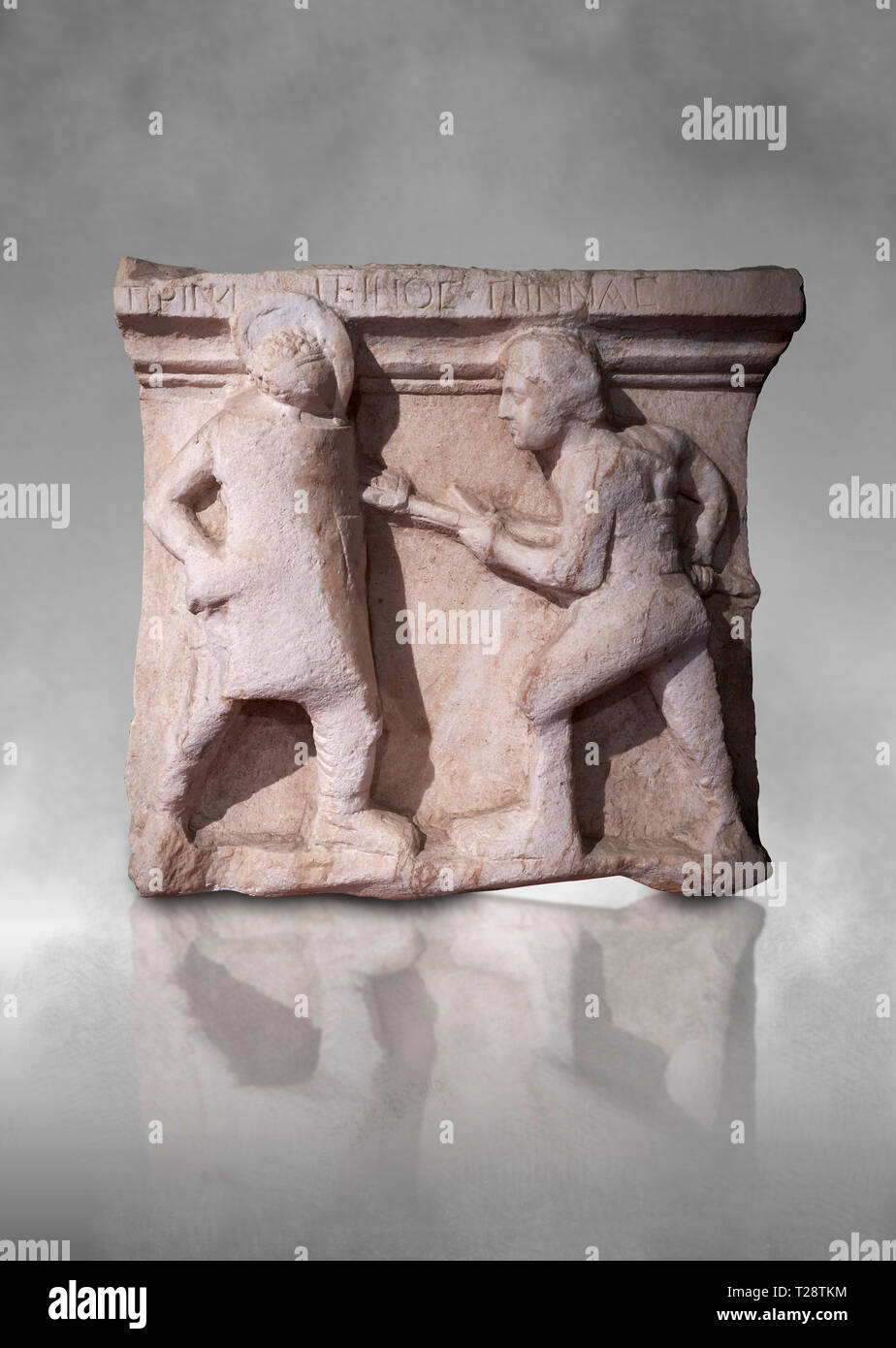 Roman relief sculptures of gladiator fights 3rd century AD from ...