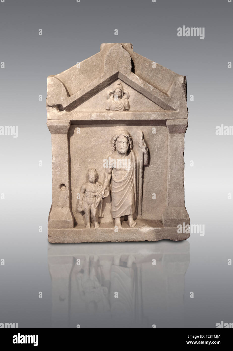 Roman relief funereal stele from Hierapolis Northern Necropolis ...