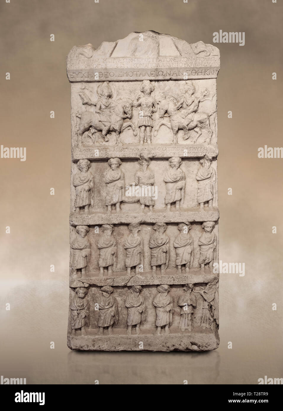 Roman relief sculpture funerary stele. Late Roman Period. Hierapolis ...