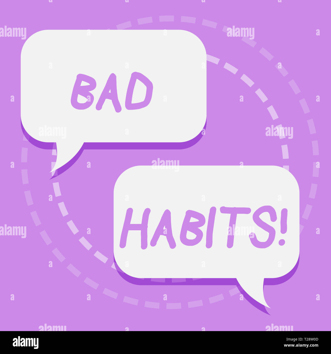 Handwriting text writing Bad Habits. Conceptual photo someone do ...