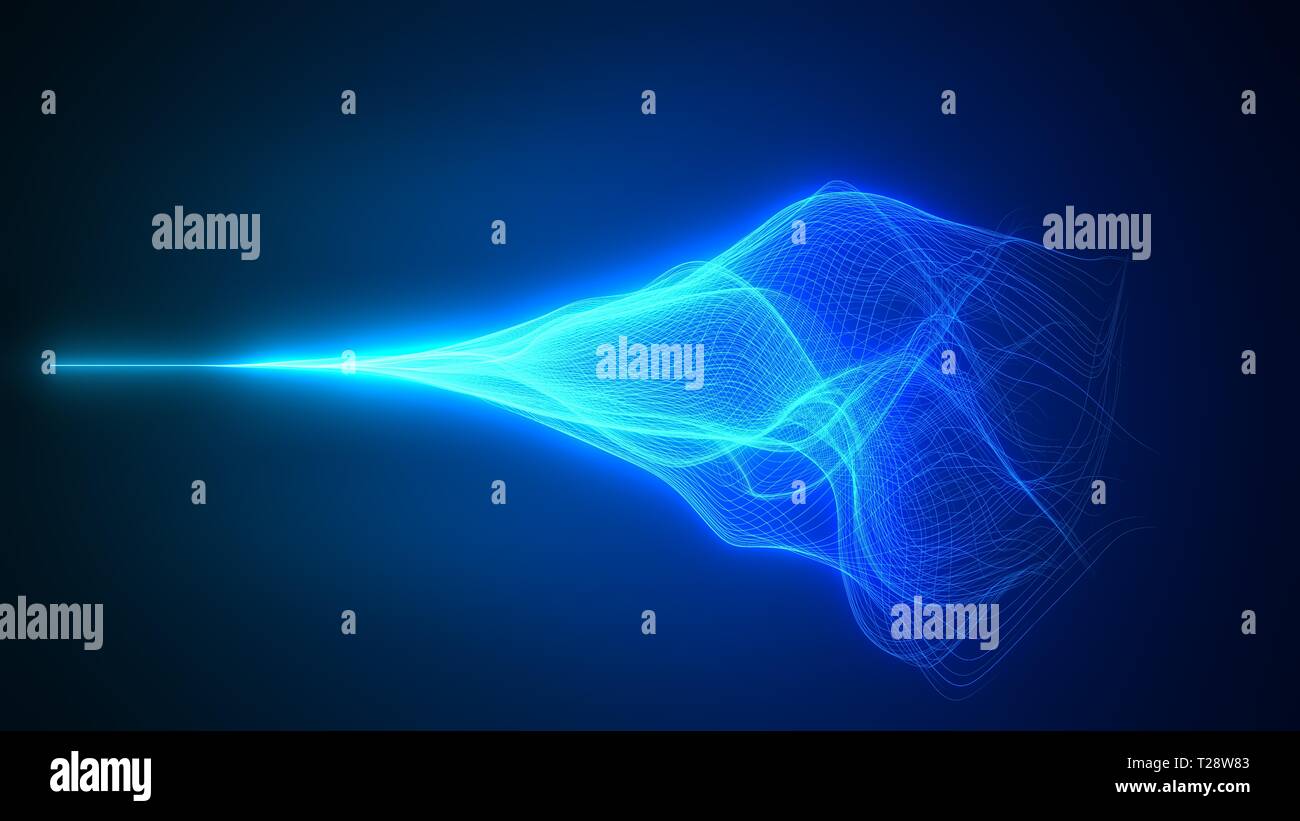 wave motion with glowing energy trails. suitable for, color, abstract ...