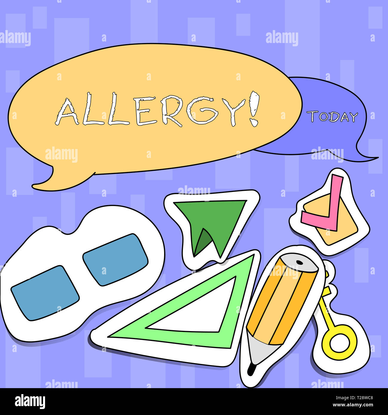 Handwriting text writing Allergy. Conceptual photo damages in immunity ...