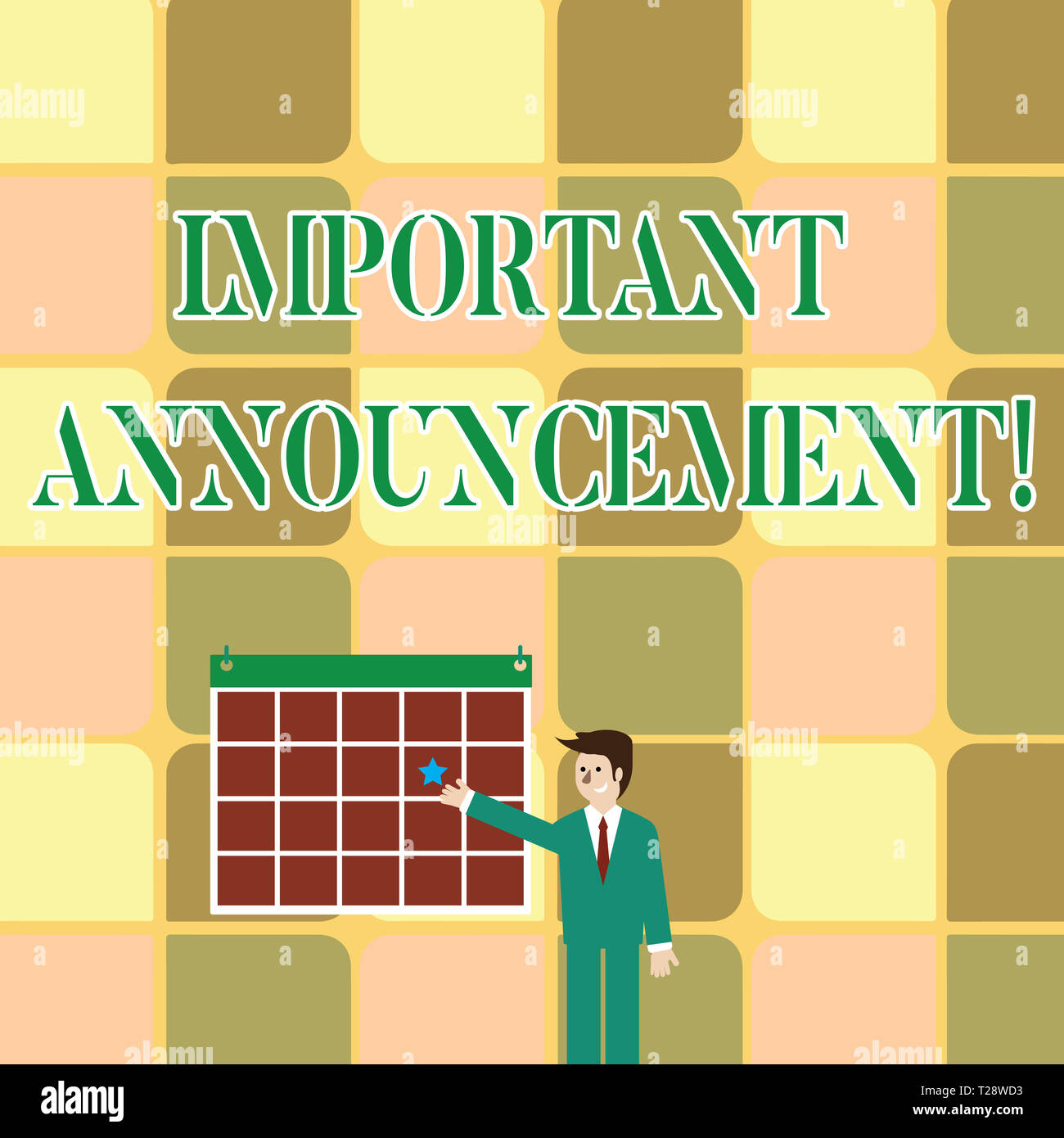 Text sign showing Important Announcement. Business photo showcasing ...