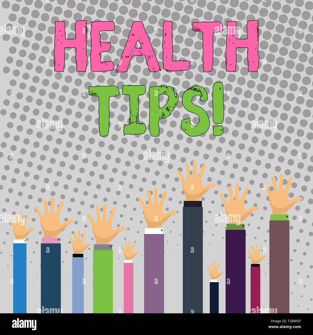 Conceptual hand writing showing Health Tips. Concept meaning state of ...