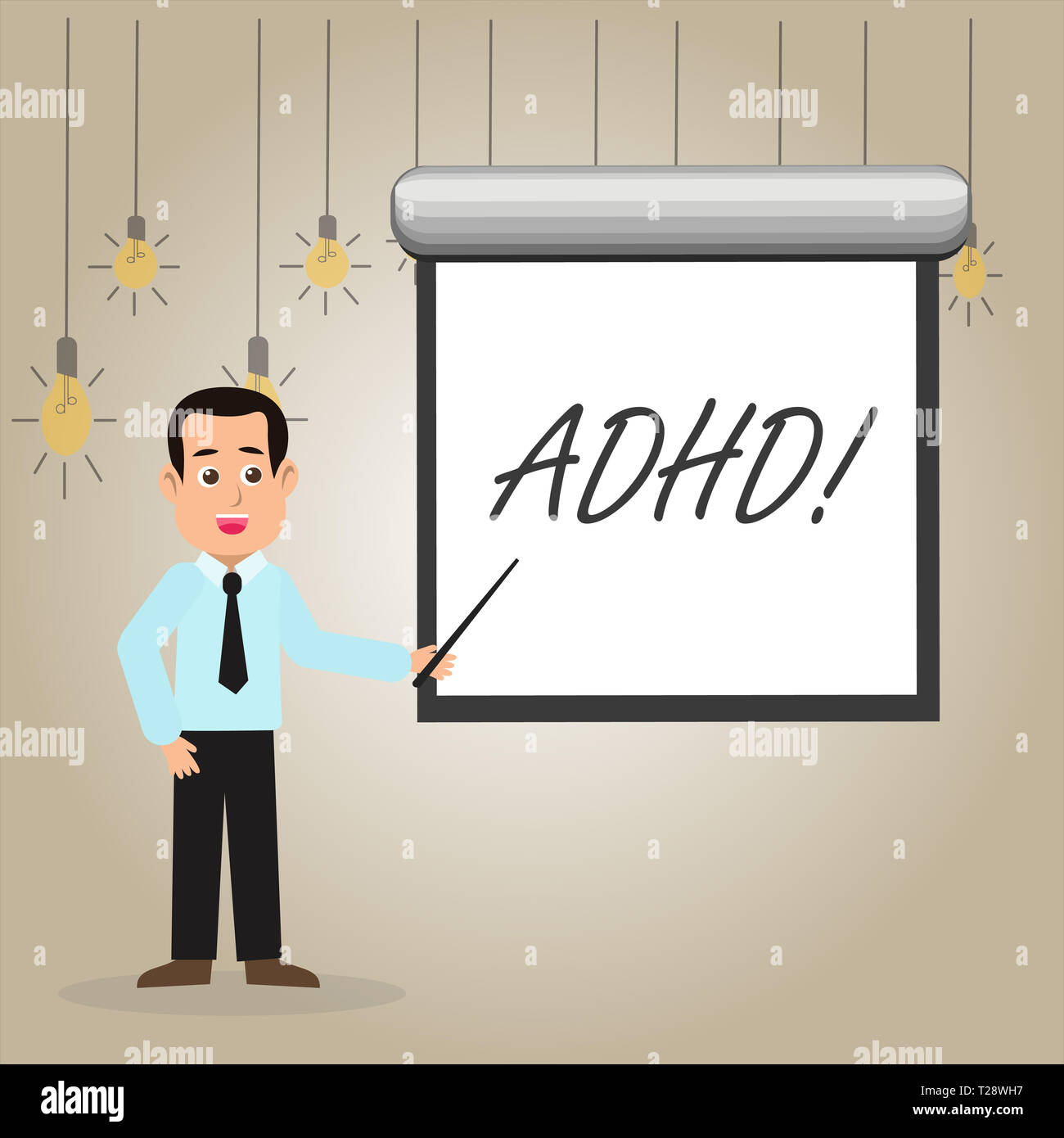 Writing note showing Adhd. Business concept for Learning made easier ...