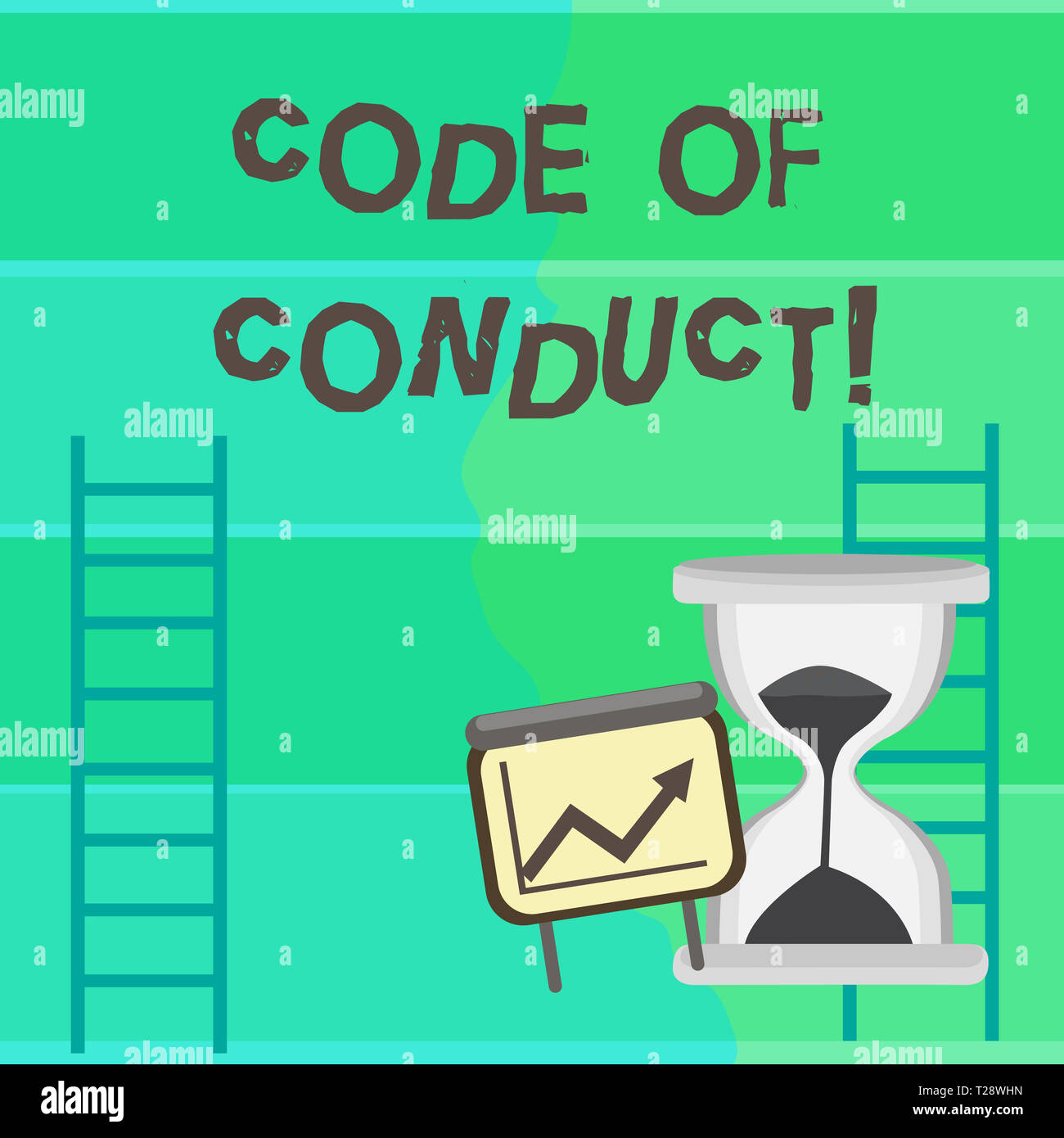 Writing note showing Code Of Conduct. Business concept for Follow ...
