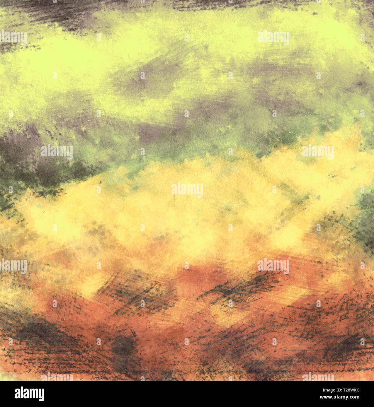 The drawn background grunge, a multikolor, lemon-orange. Bright ...