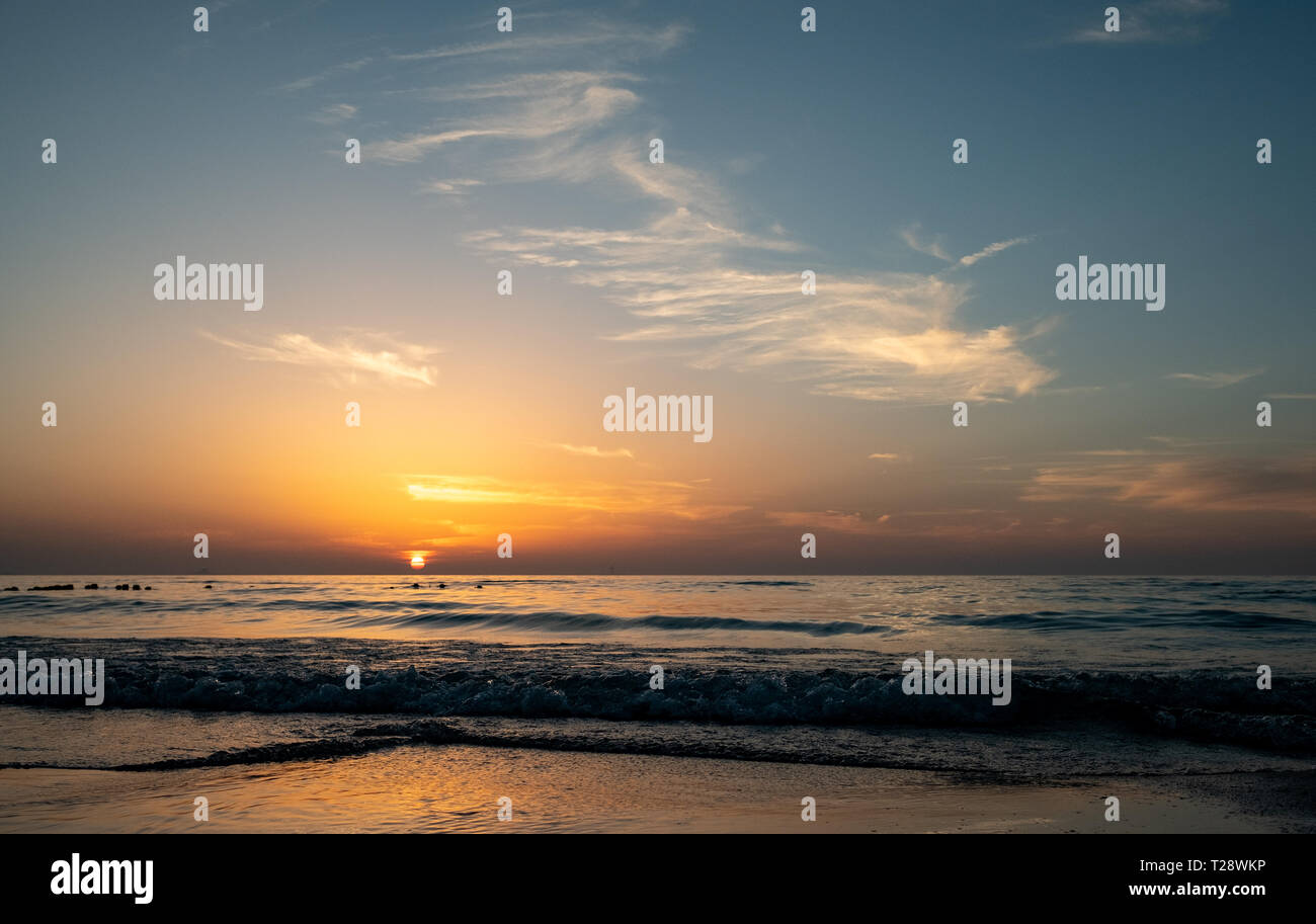 View of Sunset at Beach Stock Photo - Alamy