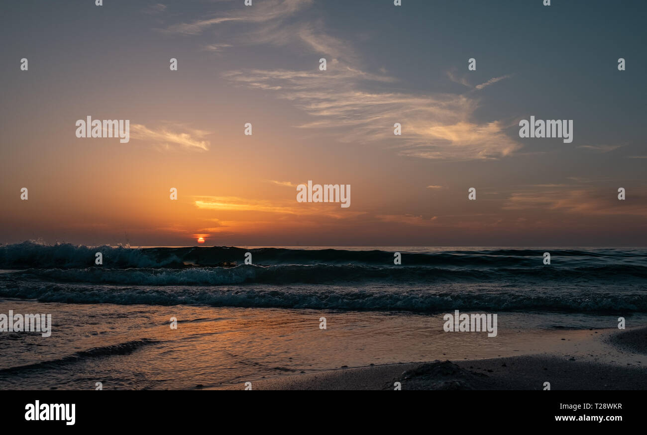 View of Sunset at Beach Stock Photo - Alamy