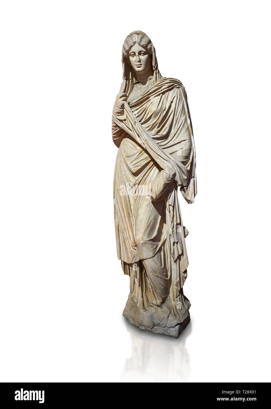 Roman statue of young Faustina. Marble. Perge. 2nd century AD. Inv no ...
