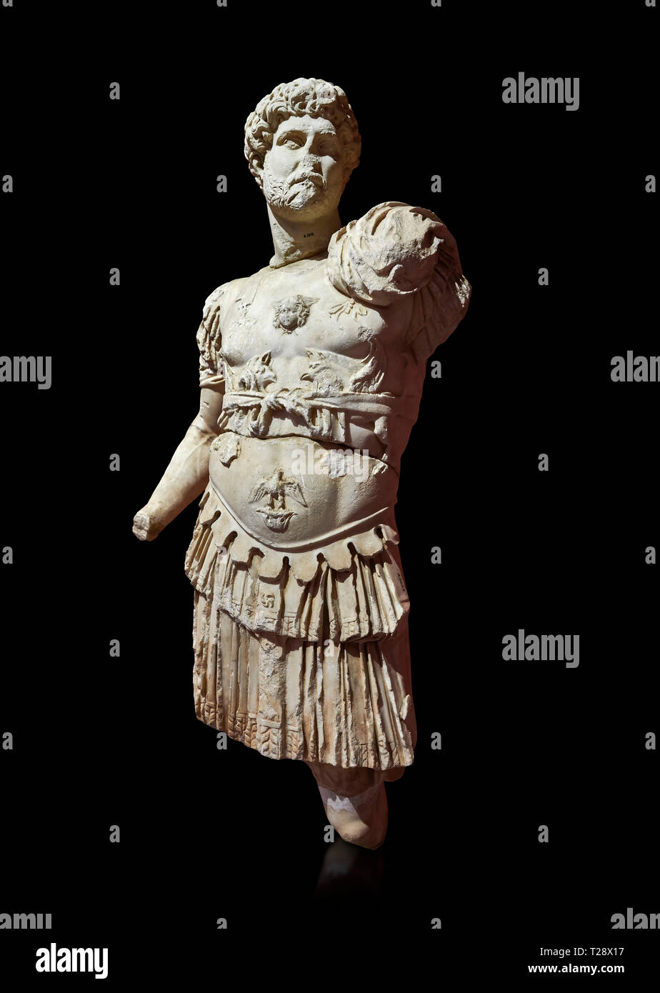 Roman statue of Emperor Hadrian. Marble. Perge. 2nd century AD. Inv no ...