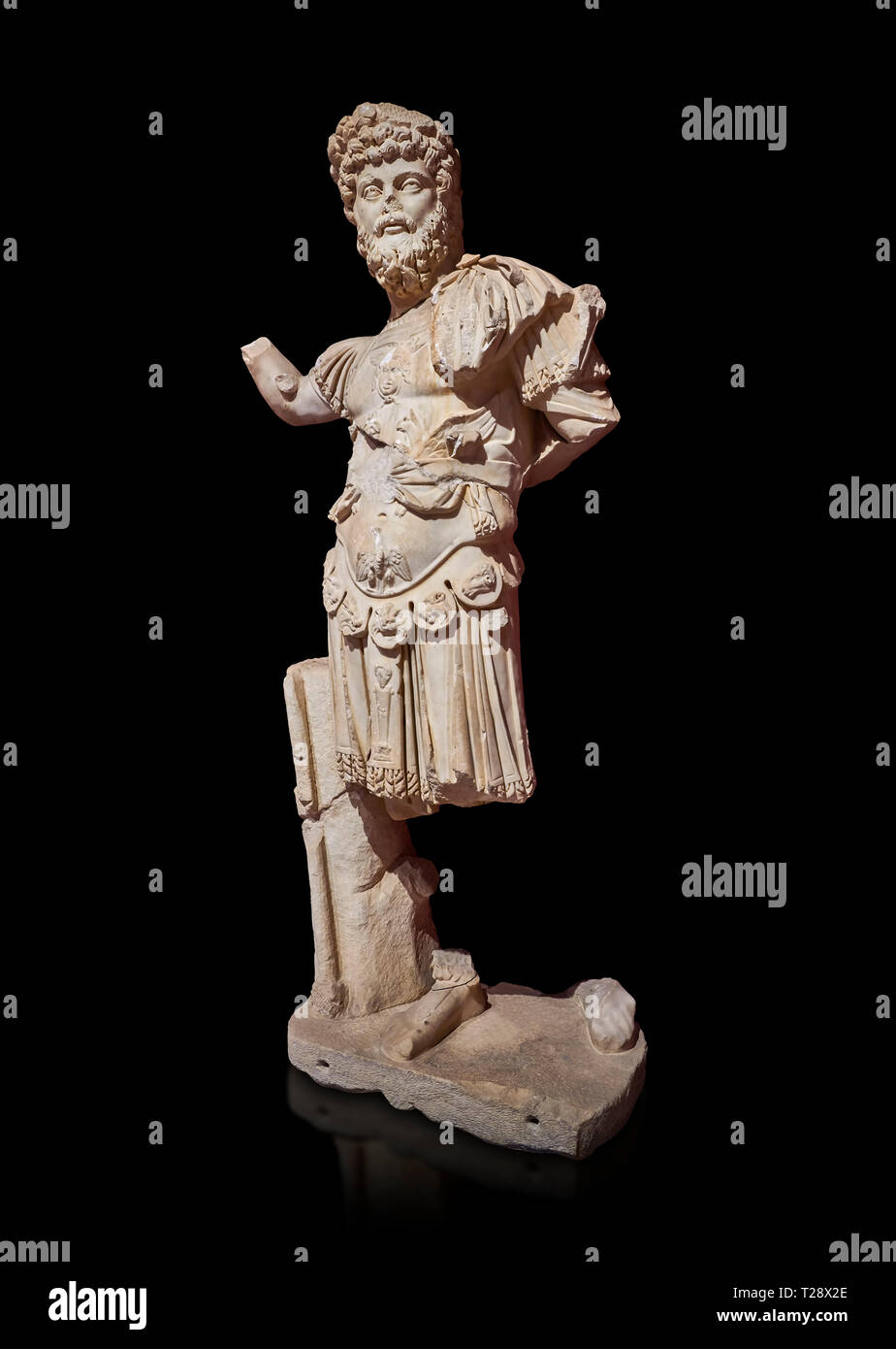 Roman statue of Emperor Septimus Severus. Marble. Perge. 2nd century AD ...