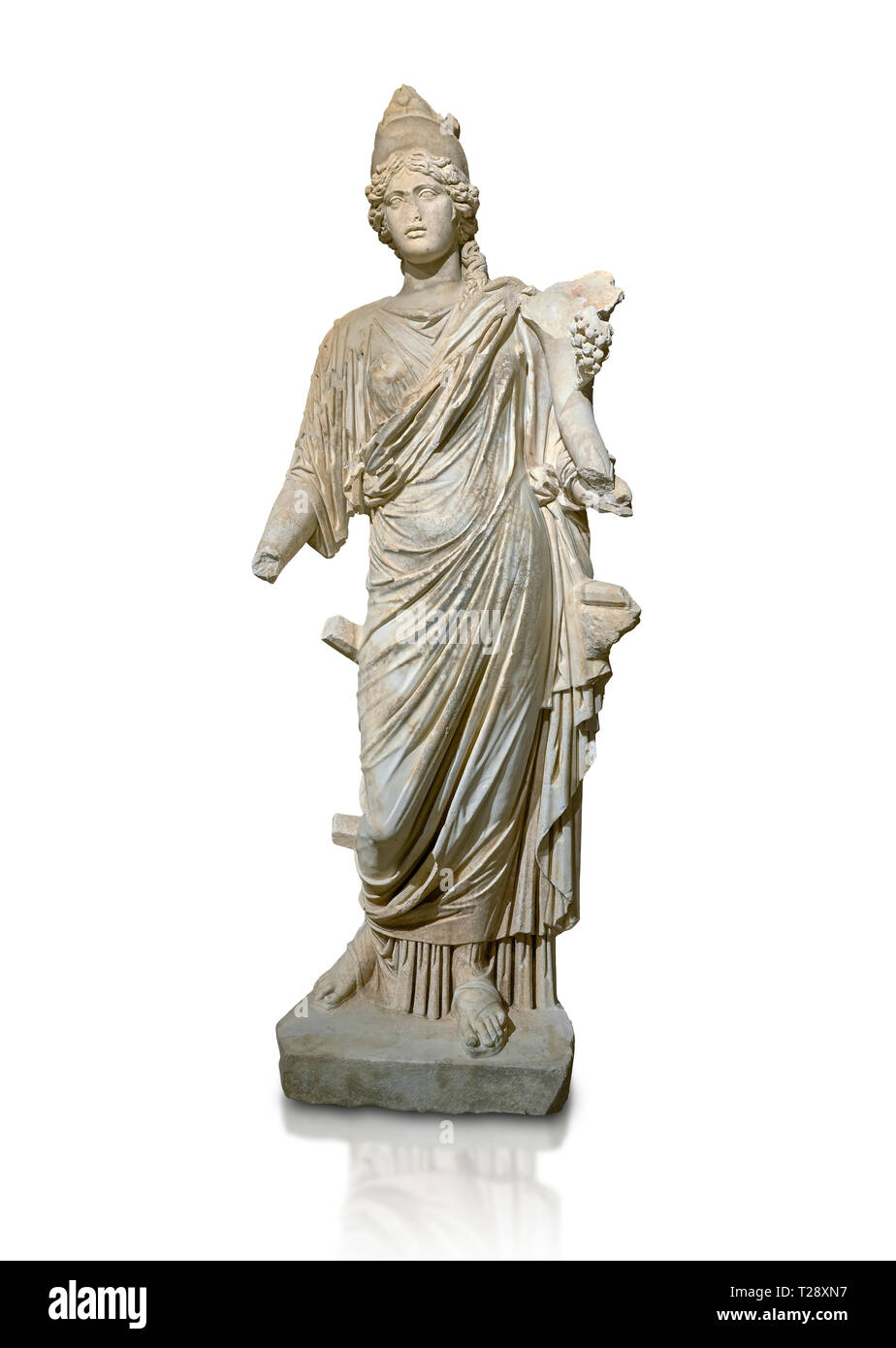 Roman statue of Tyche. Marble. Perge. 2nd century AD. Inv no . Antalya ...