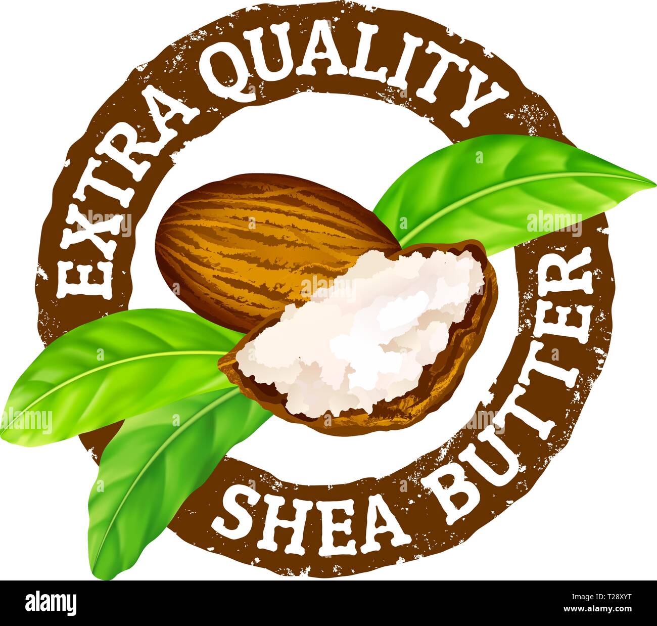 Vector grunge rubber stamp extra quality shea butter on a white ...