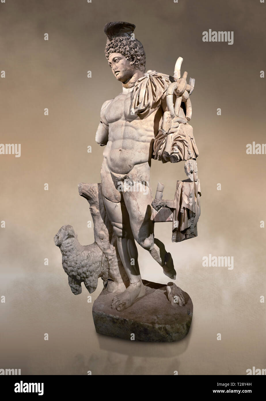 Roman statue of Hermes. Marble. Perge. 2nd century AD. Inv no . Antalya ...