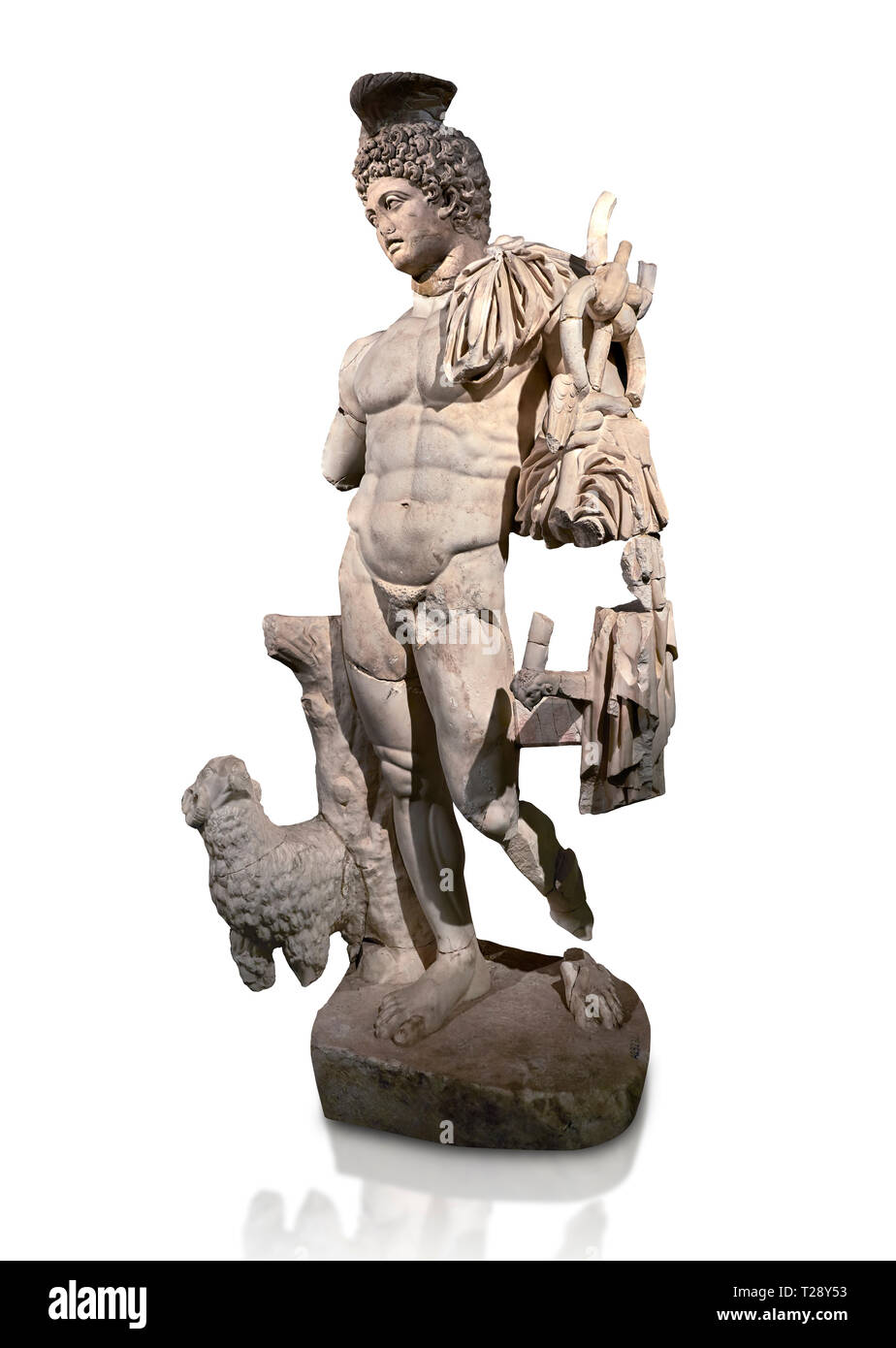 Roman statue of Hermes. Marble. Perge. 2nd century AD. Inv no . Antalya ...