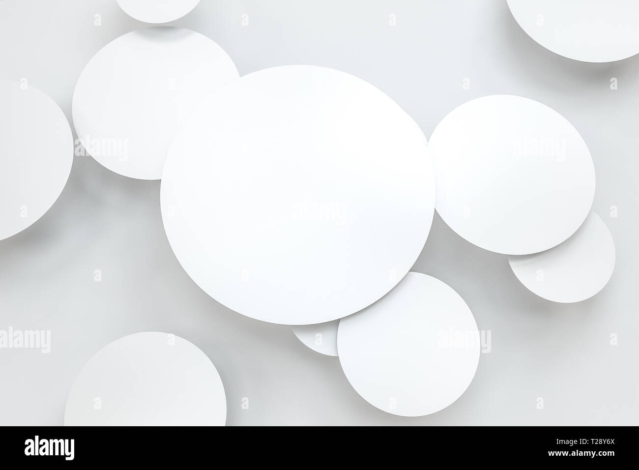 3d rendering, circle frame card template, computer digital image Stock ...