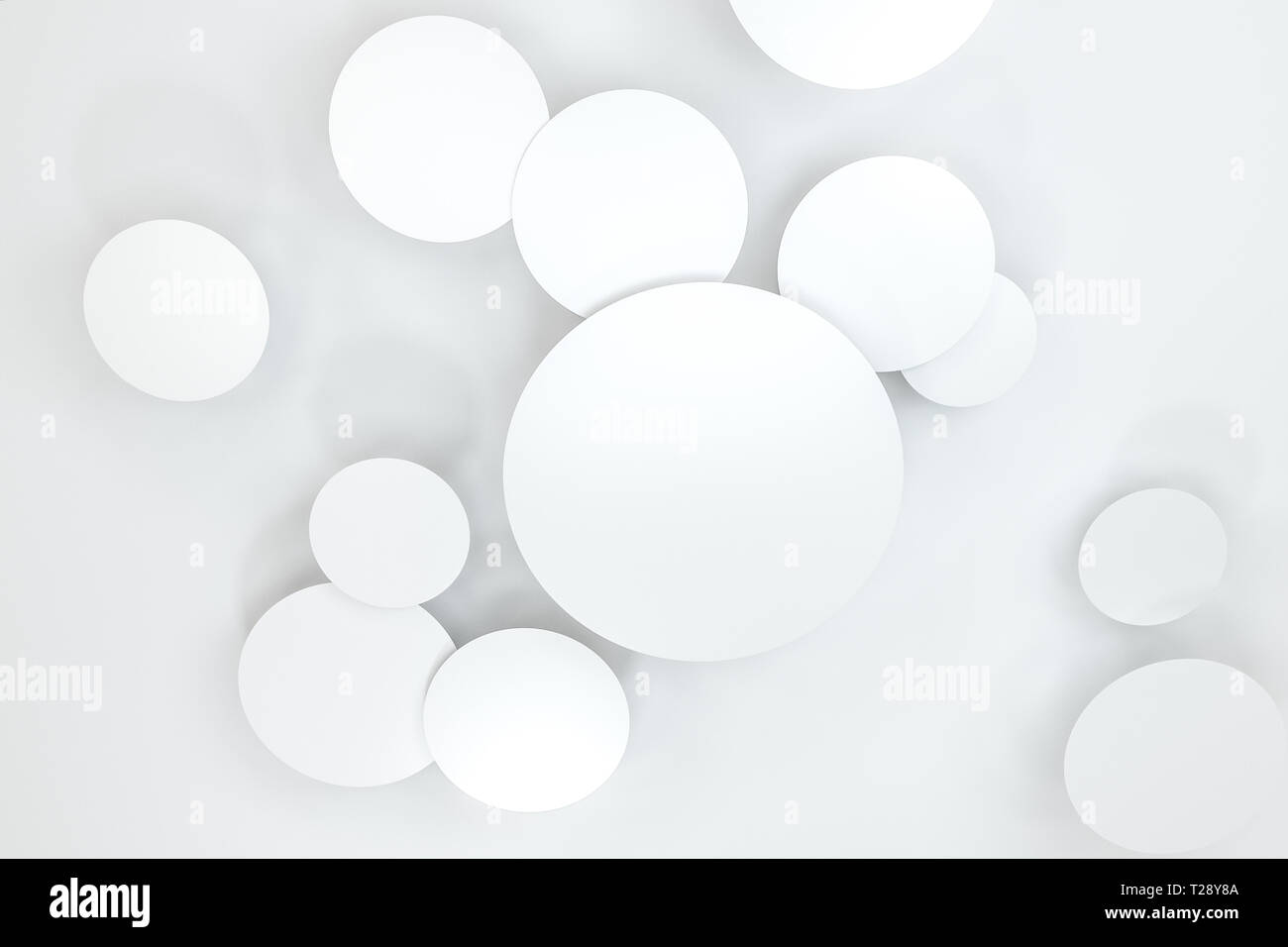 3d rendering, circle frame card template, computer digital image Stock ...