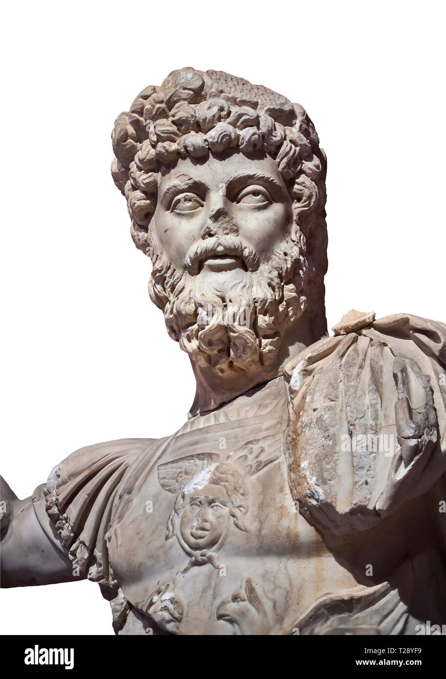 Roman statue of Emperor Septimus Severus. Marble. Perge. 2nd century AD ...
