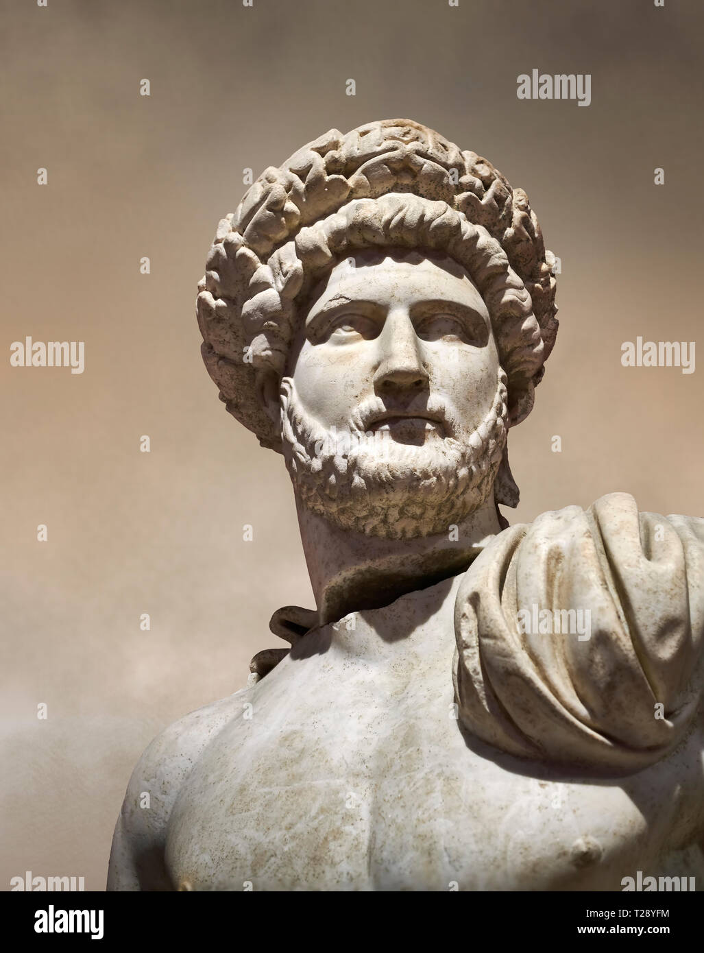 Roman statue of Emperor Hadrian .Marble. Perge. 2nd century AD. Inv no ...