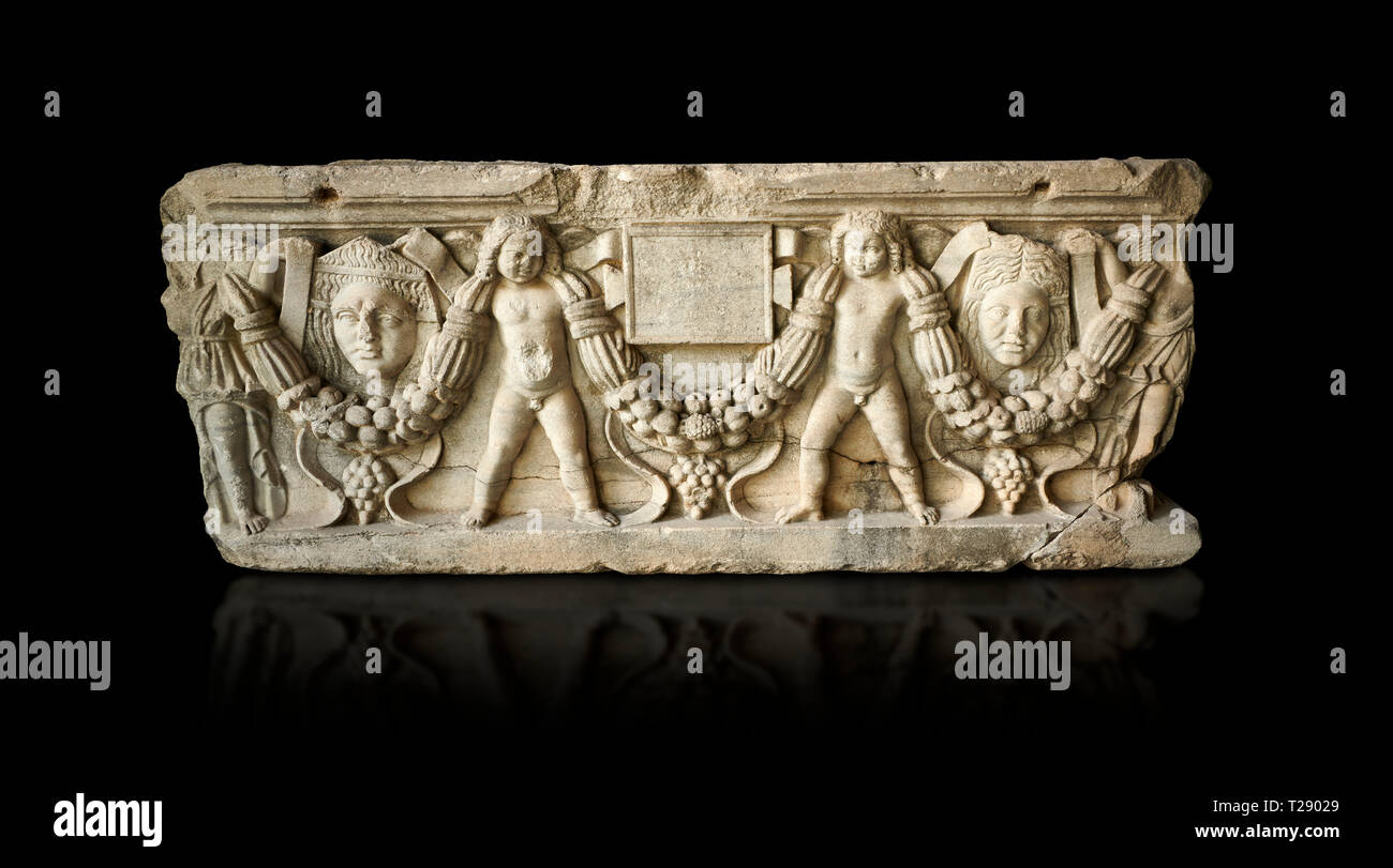 Roman relief sculpted garland sarcophagus with cherubs, 3rd century AD ...