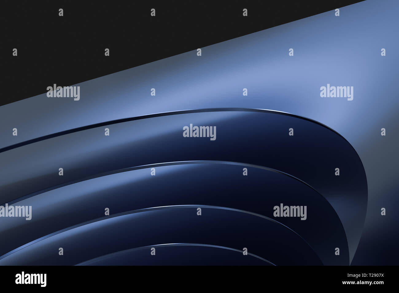 3d rendering, blue metalic surface and graphic design background ...