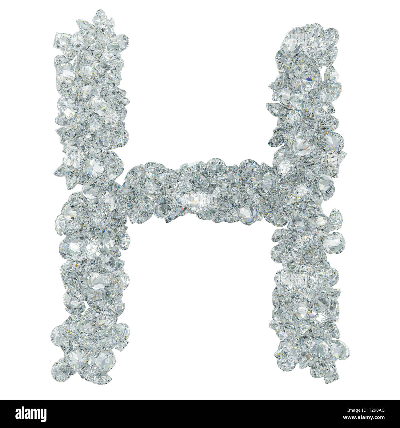 H Alphabet In Diamond