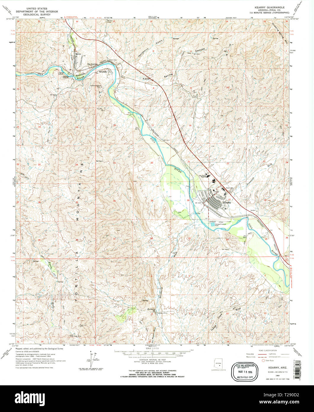Map of kearny hi-res stock photography and images - Alamy