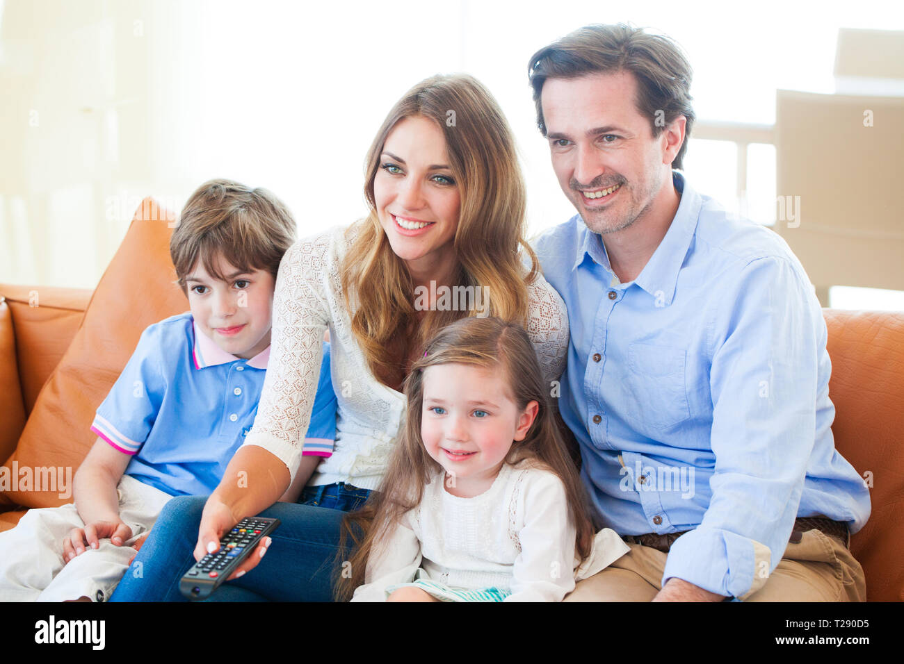 Child portrait tv television watch hi-res stock photography and images ...
