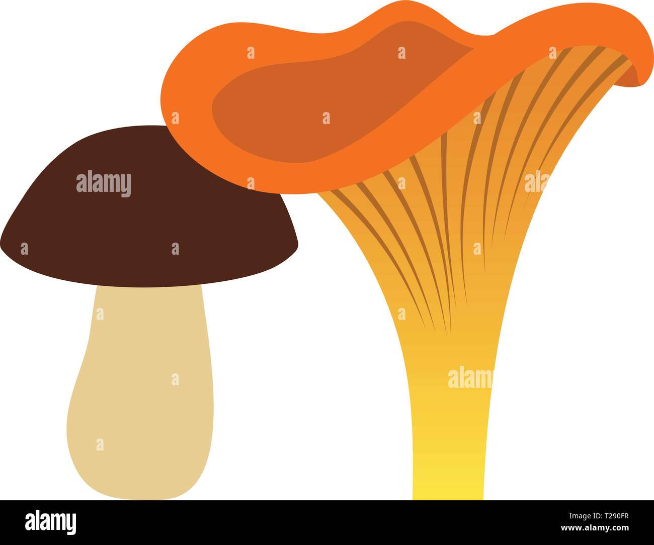 Mushroom icon. Flat color design. Vector illustration Stock Vector ...