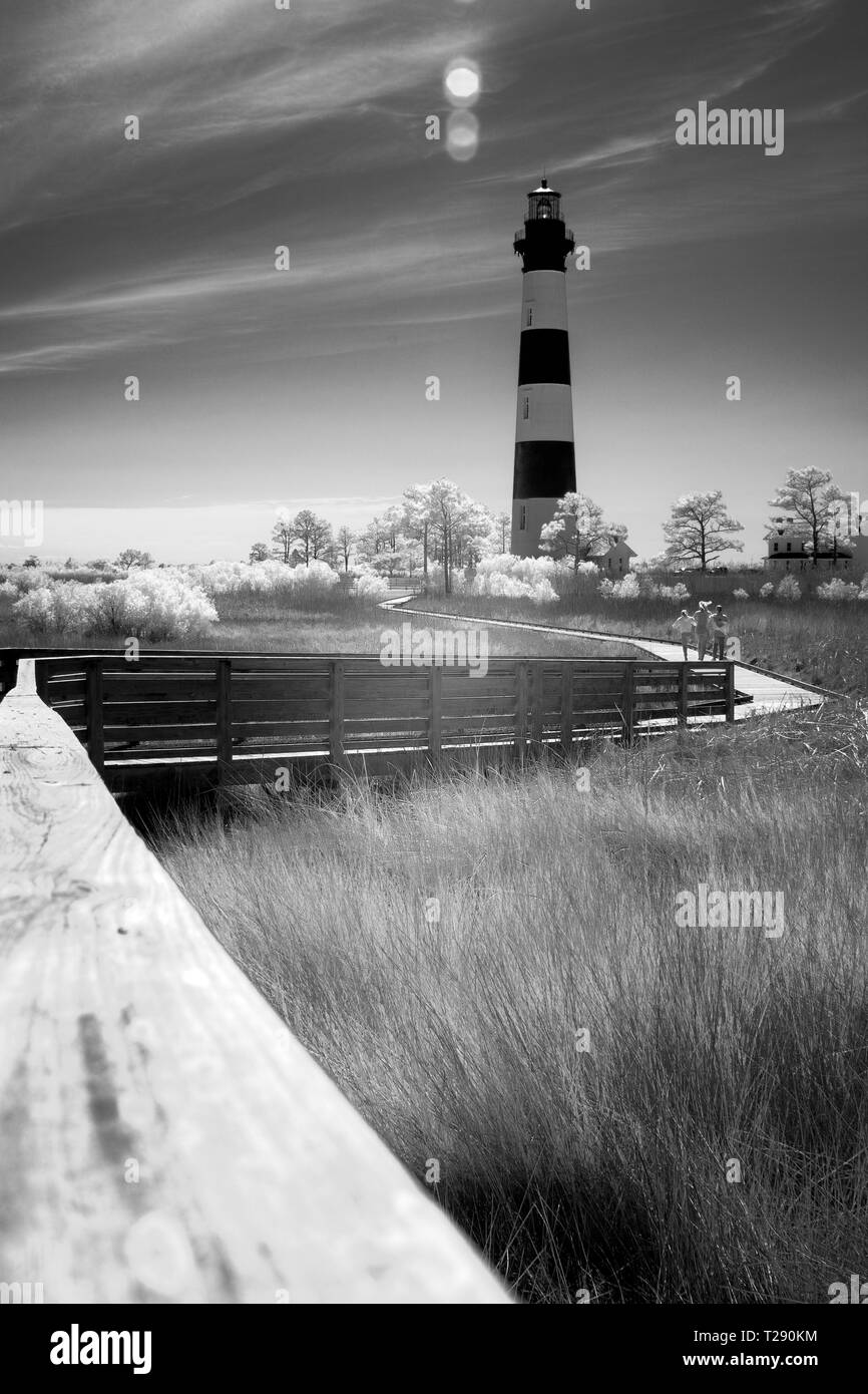 A lighthouse in the outer banks of North Carolina photographed in ...
