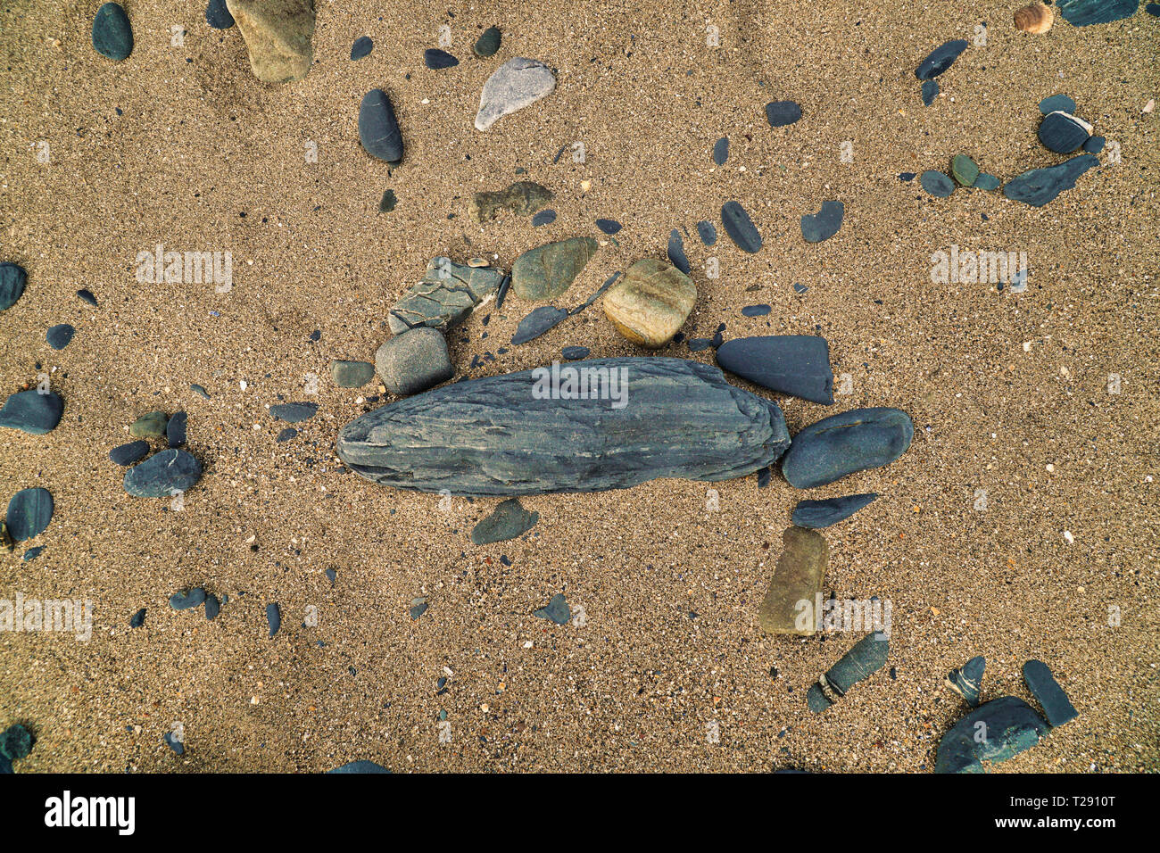 Beach - Sand & Pebbles Stock Photo - Alamy