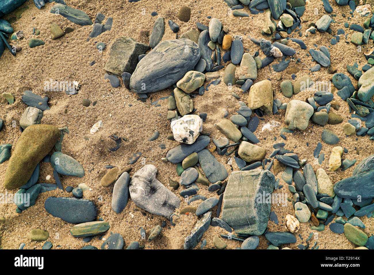 Beach - Sand & Pebbles Stock Photo - Alamy