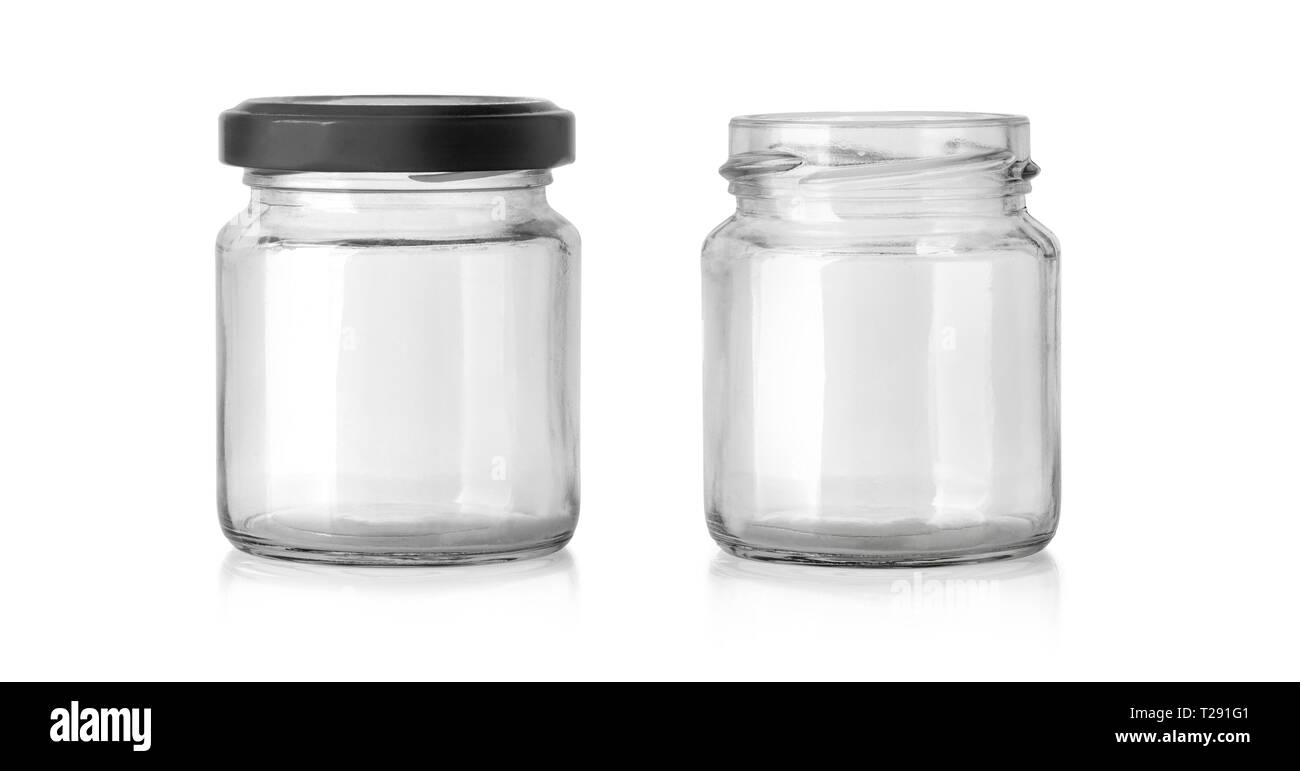 glass jar isolated on white background with clipping path Stock Photo ...