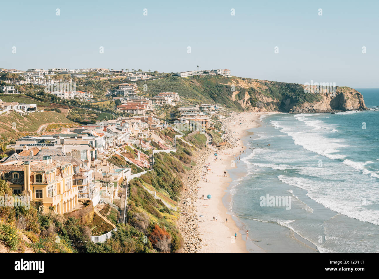 View of Strand Beach, in Dana Point, Orange County, California Stock ...