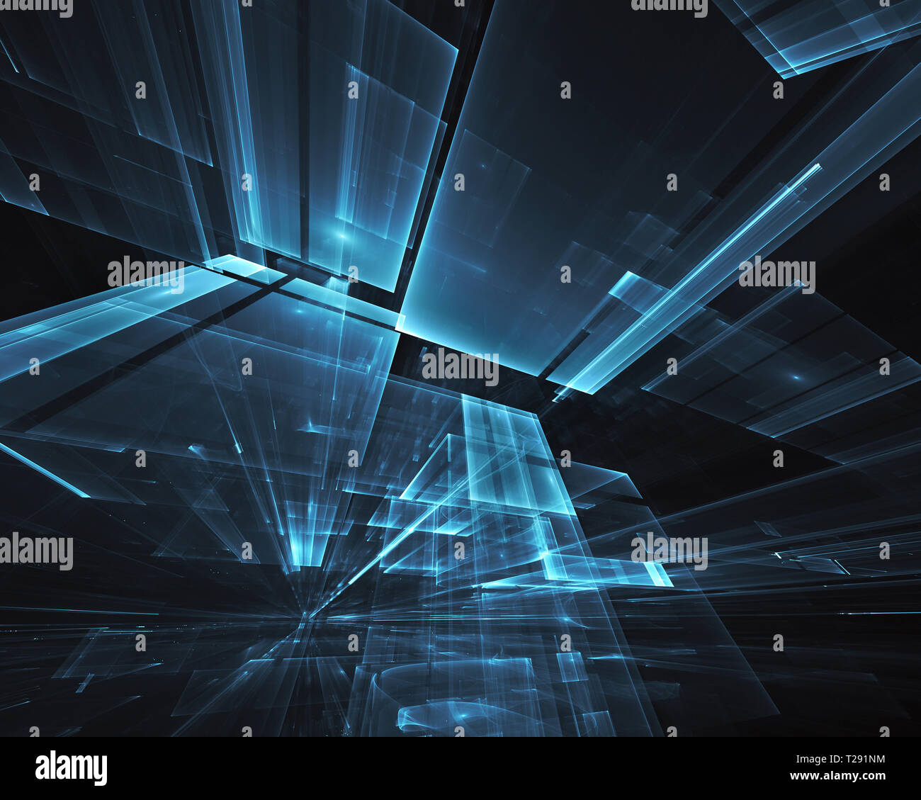 Computer generated abstract tehnology 3D illustration. Three ...