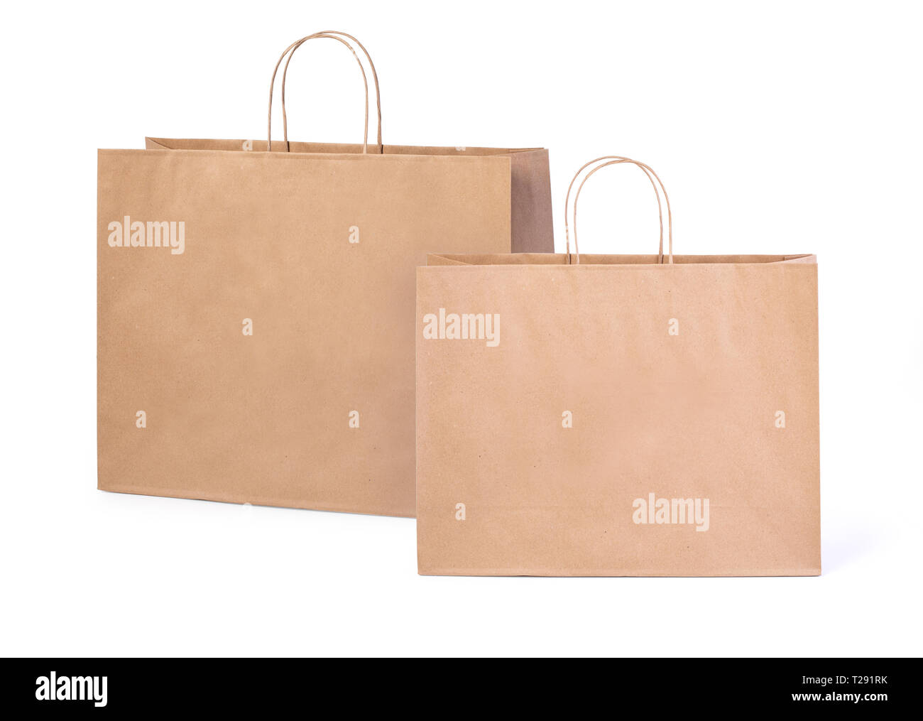 two paper bag isolated on white Stock Photo - Alamy