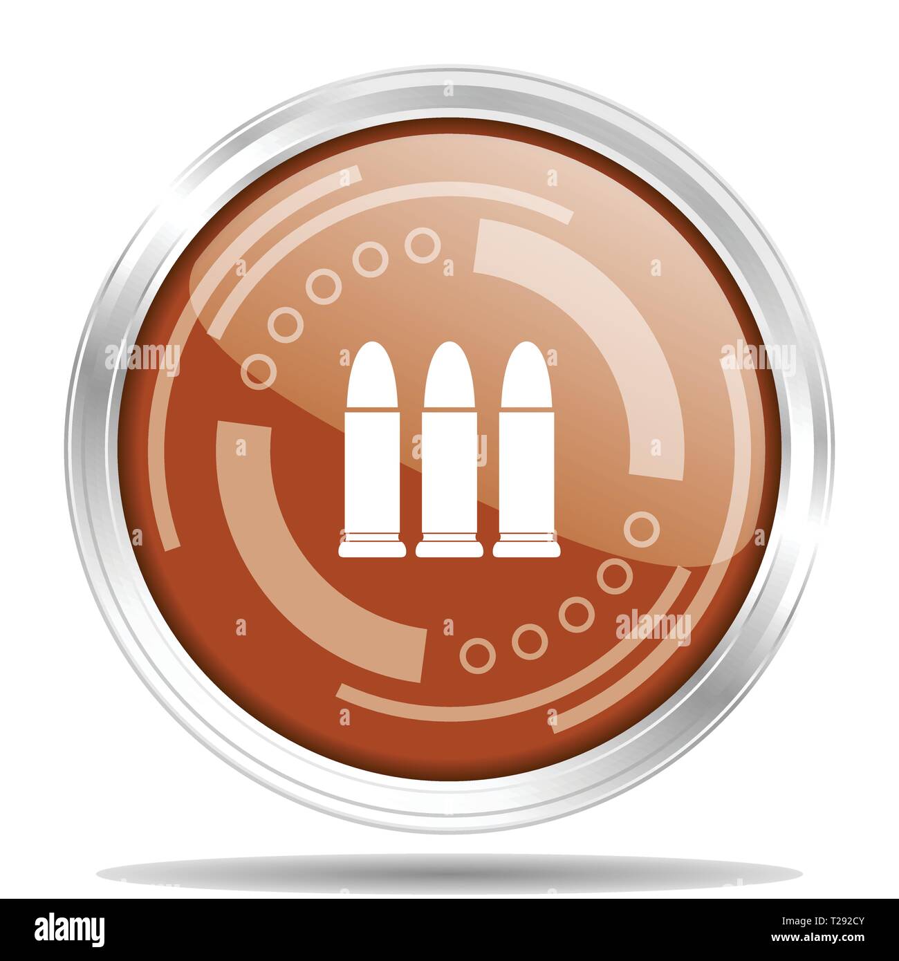 Bullet ammunition border isolated on Stock Vector Images - Alamy